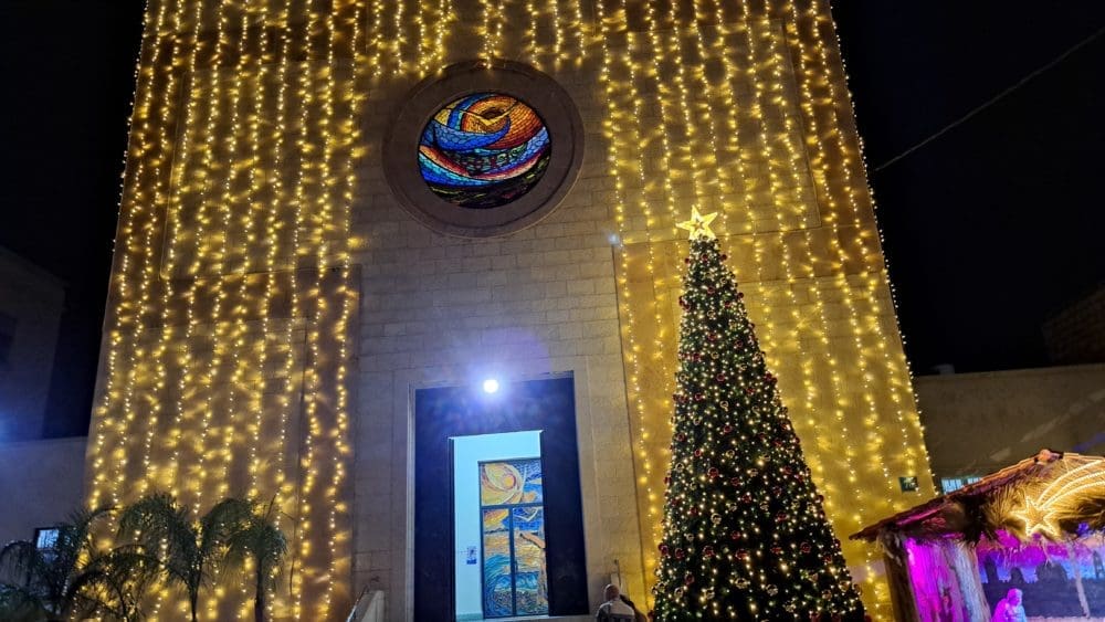 A view of the church facade - St. John's Church on the eve of the Al ...